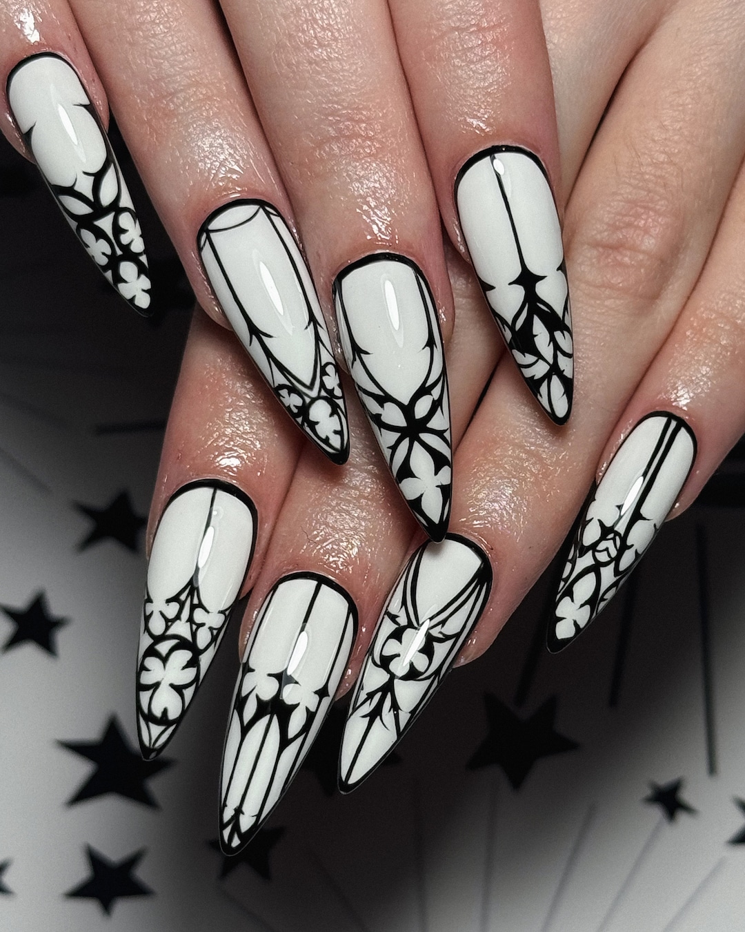 Gothic Arch Nails // Gothic Architecture Press on Nails // Cathedral ...