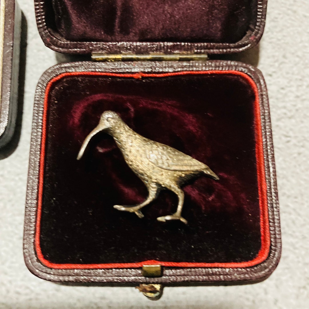 Victorian Sterling Silver Gilt Bird Brooch - Etsy