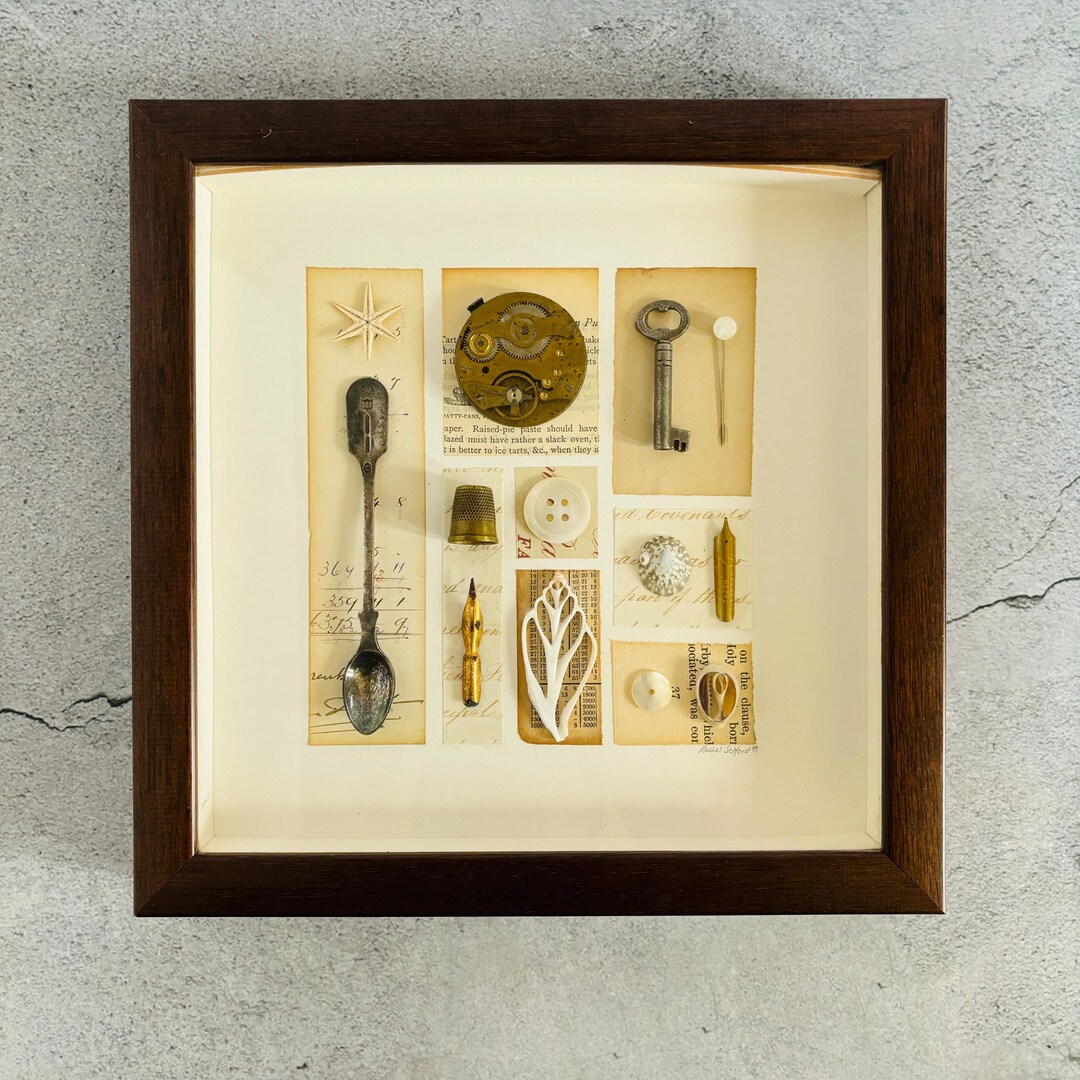 Vintage Shadow Box Collage Artwork Installation - Etsy