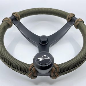 15 1/2 Deluxe SS Knob, Gemlux Boat Steering Wheel, Paracord Wrapped ...