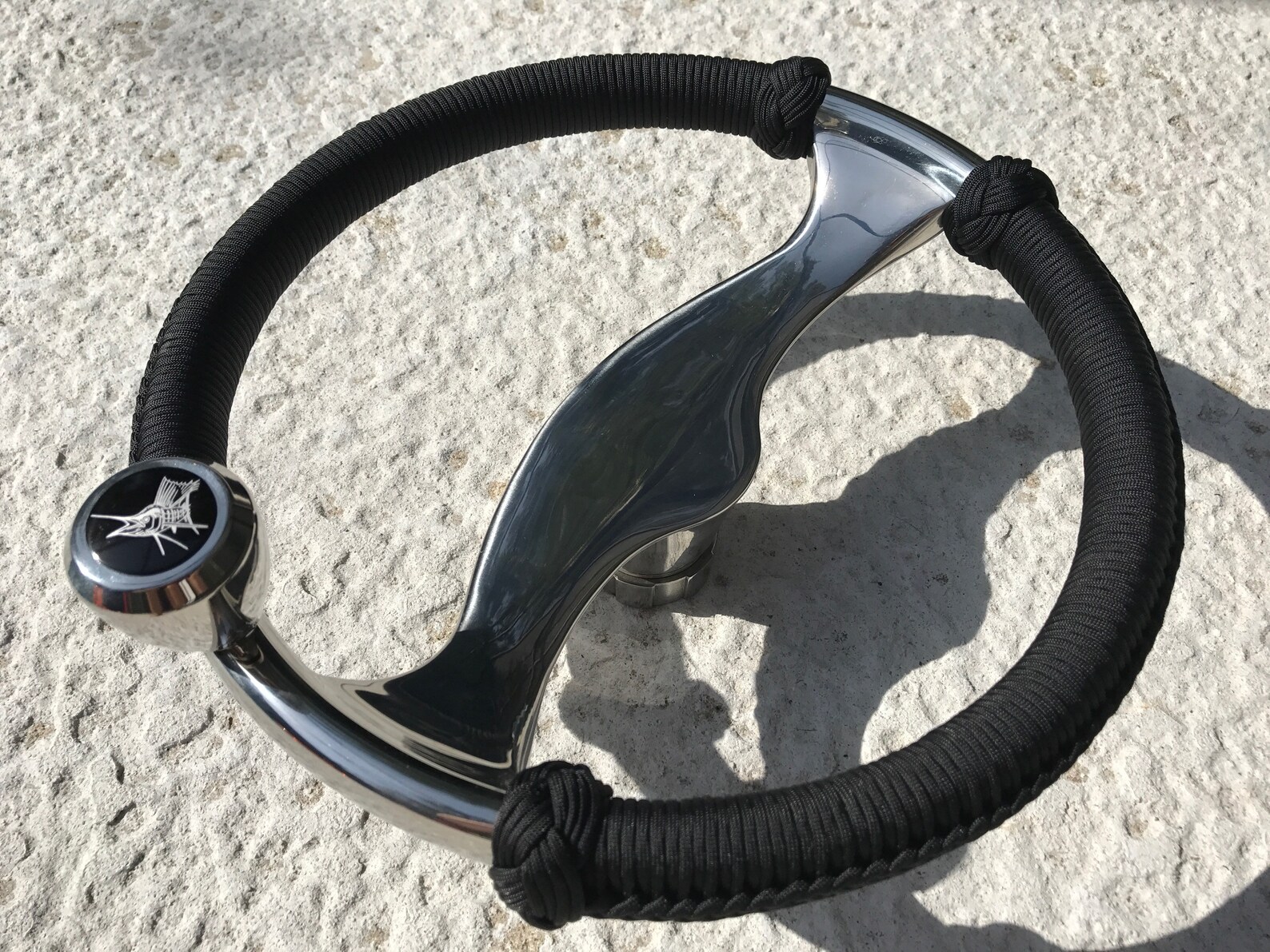 Gemlux "bluewater" Boat Steering Wheel, Stainless Steel, Paracord ...