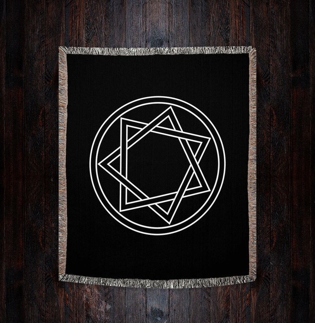 Heptagram Woven Occult Art Blanket - Etsy