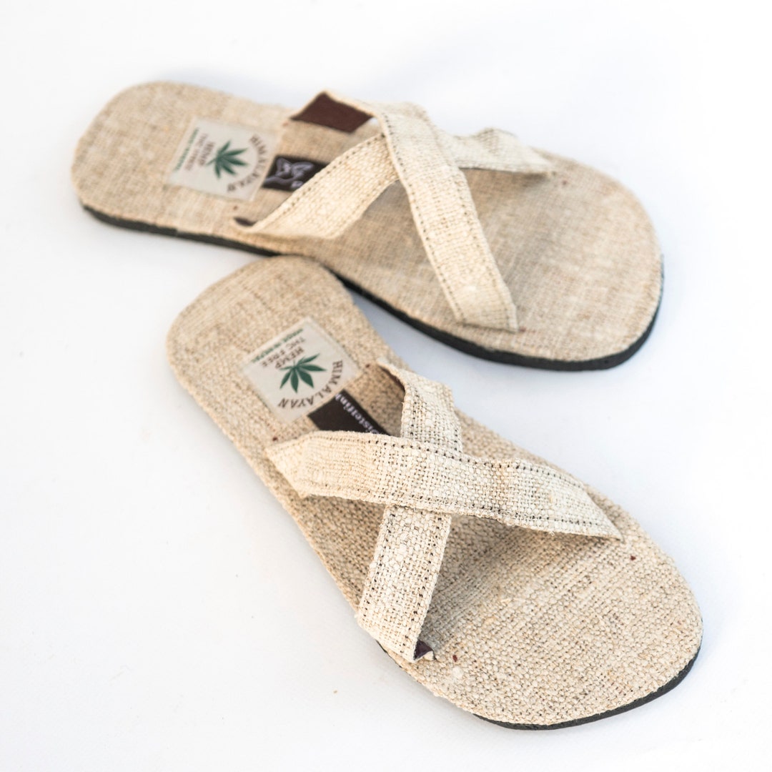 Hemp X-slippers With Rubber Sole Slipper Slippers - Etsy UK