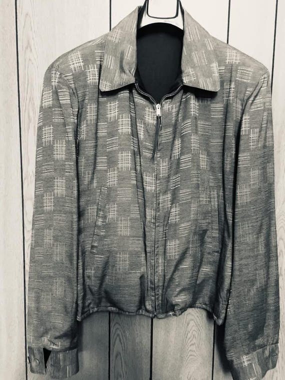 Vintage NOS 50s Flecked Ricky Jacket Reversible Check… - Gem