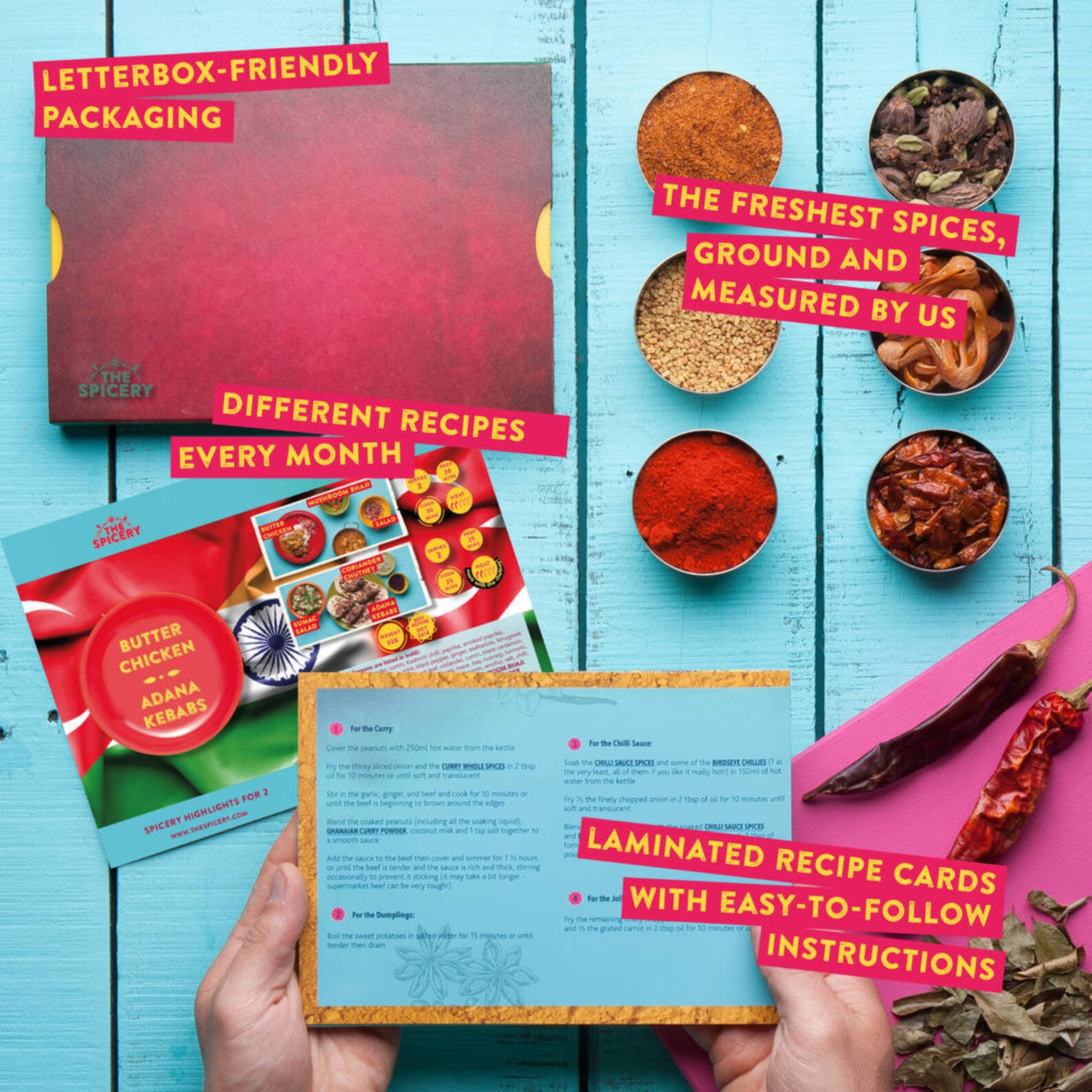 Three Month Spicy Recipe Kit Subscription for Two People - Etsy
