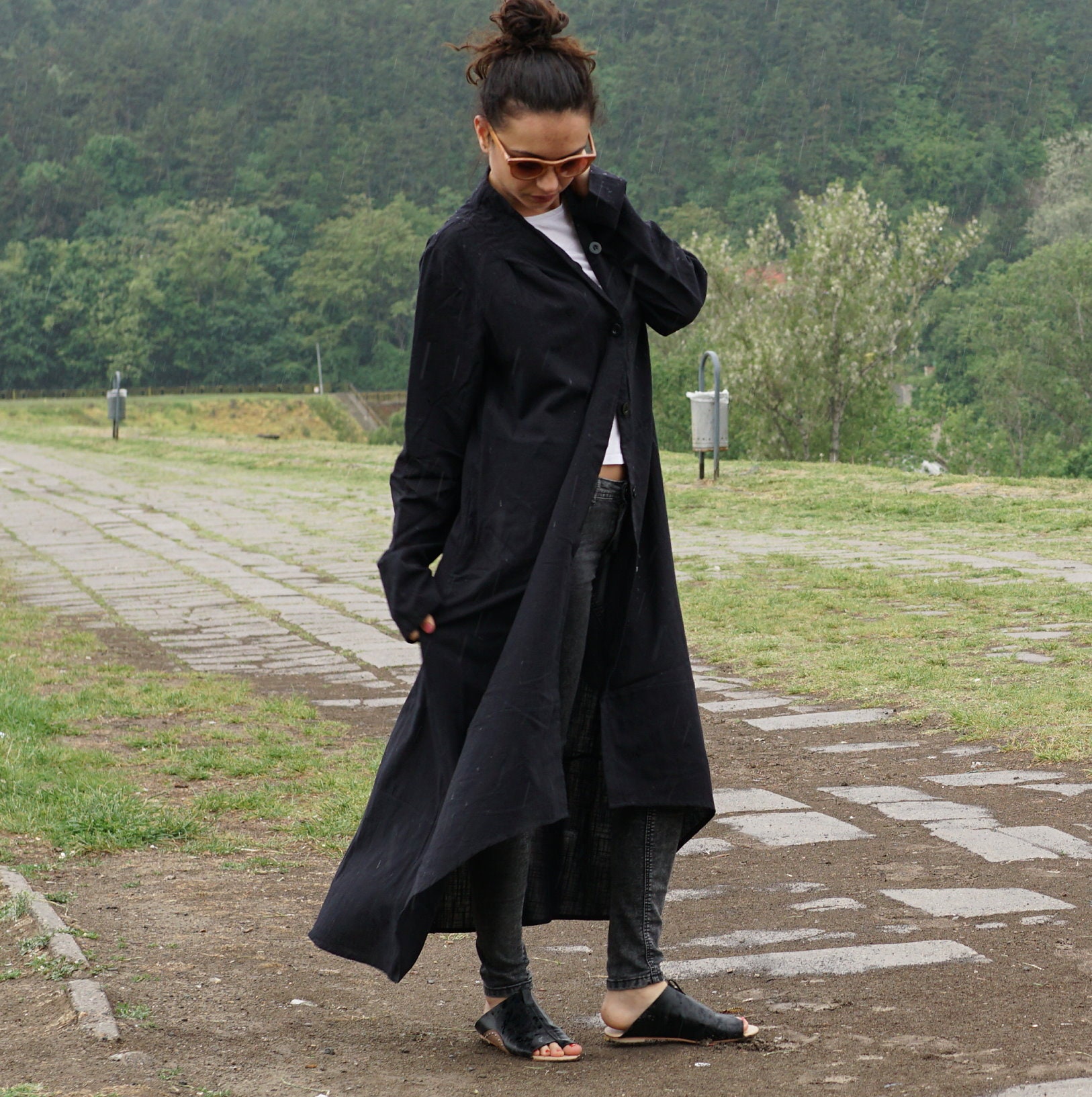 Linen Jacket, Flax Clothing, Summer Coat, Maxi Jacket, Long Summer Coat ...