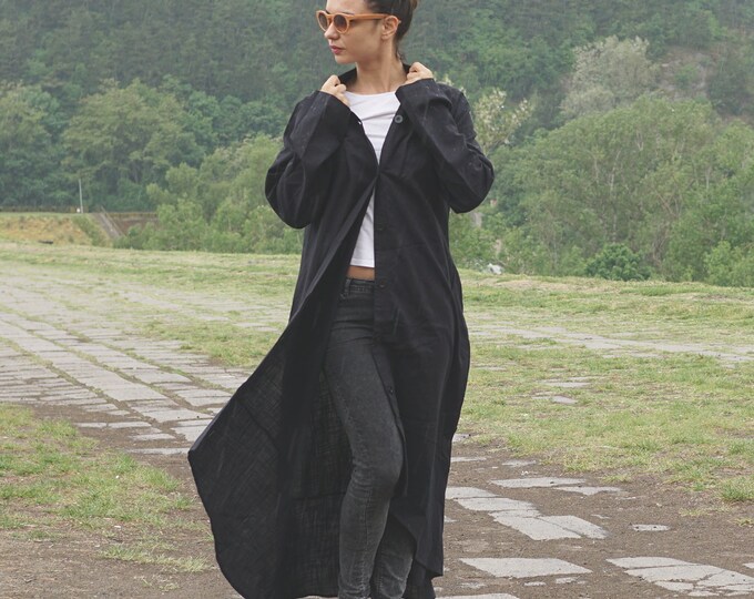 Linen Jacket, Flax Clothing, Summer Coat, Maxi Jacket, Long Summer Coat ...