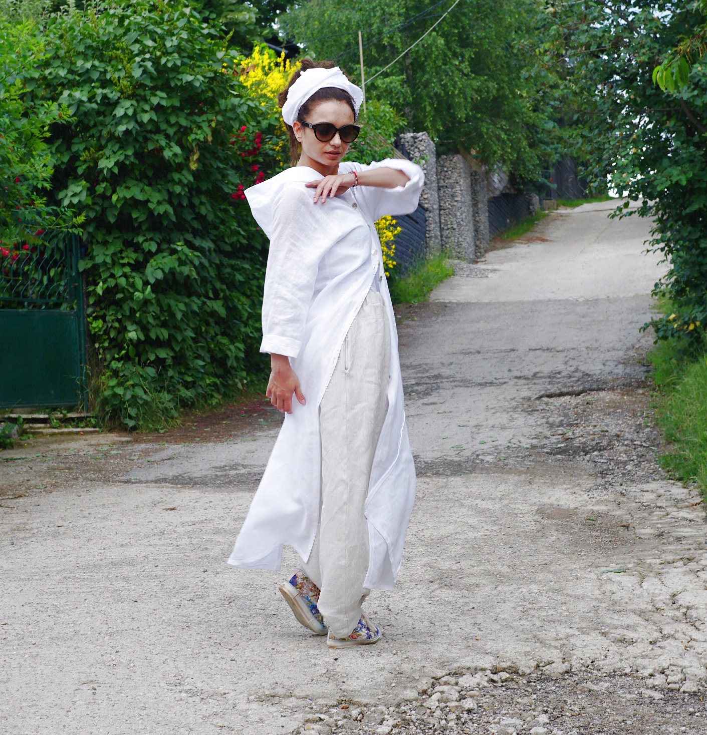 Linen Cape, Maxi Summer Coat, Kaftan Coat, Abaya, Flax Clothing, Hooded ...
