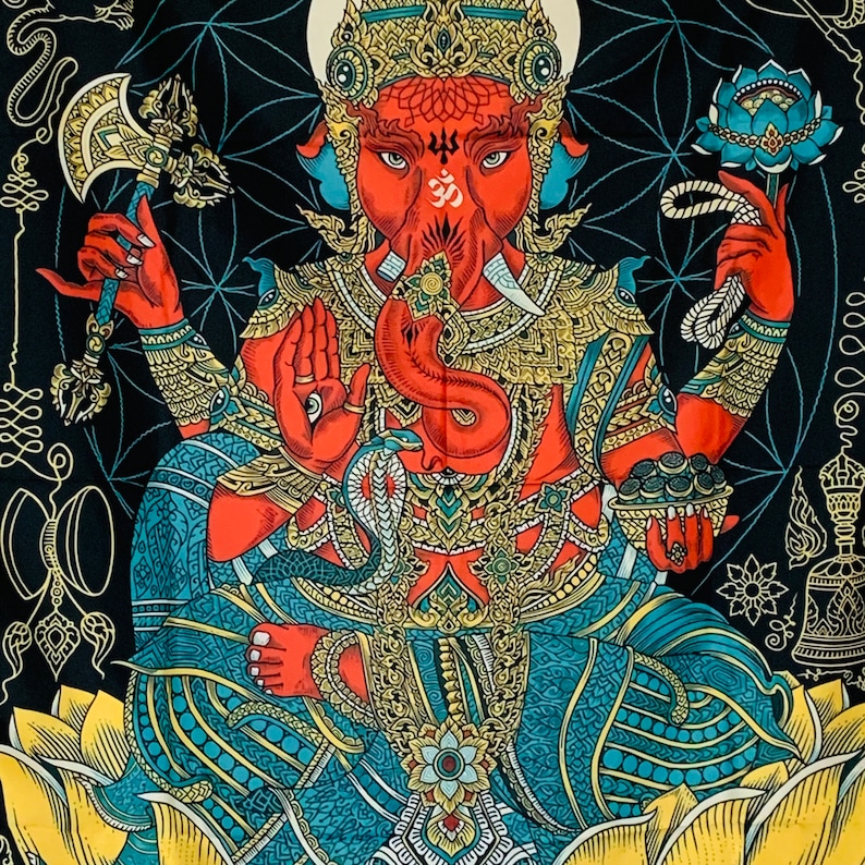 Lord Ganesh Hindu God Ganesha Tapestry Wall Hanging Ganapati - Etsy