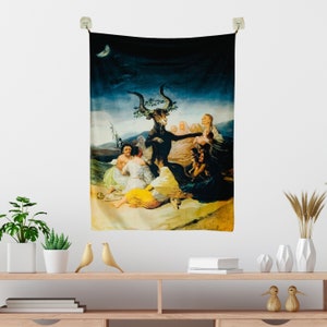 Witches' Sabbath Francisco De Goya Vintage Spanish Art Tapestry Occult ...