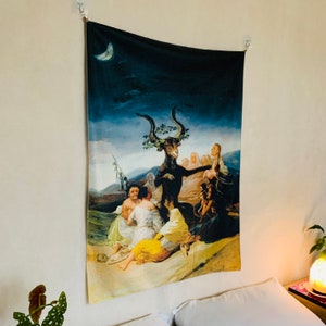 Witches' Sabbath Francisco De Goya Vintage Spanish Art Tapestry Occult ...
