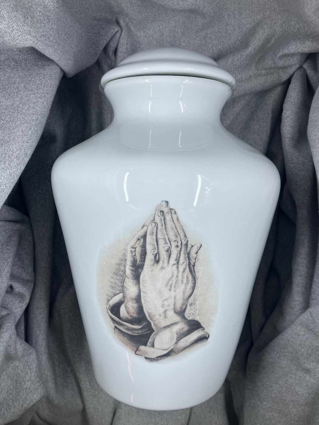 Religious Urn, Praying Hands, Comforting Urn, Peaceful Urn, Hopeful Urn ...