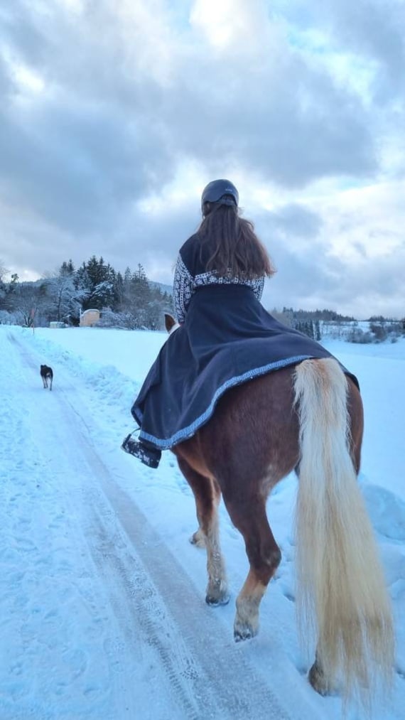 Equestrian Skirt Wool Grey With Bristle Wrap Skirt XS-XL | Etsy