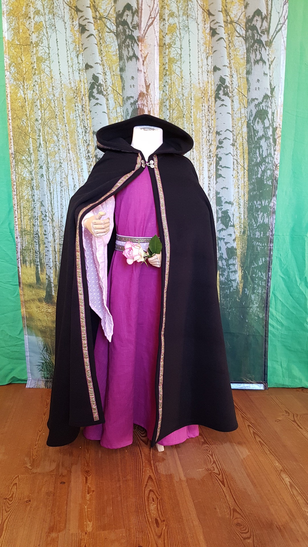 Black Cape Princess, Cape Medieval, Cape Girl, Toraxacum - Etsy