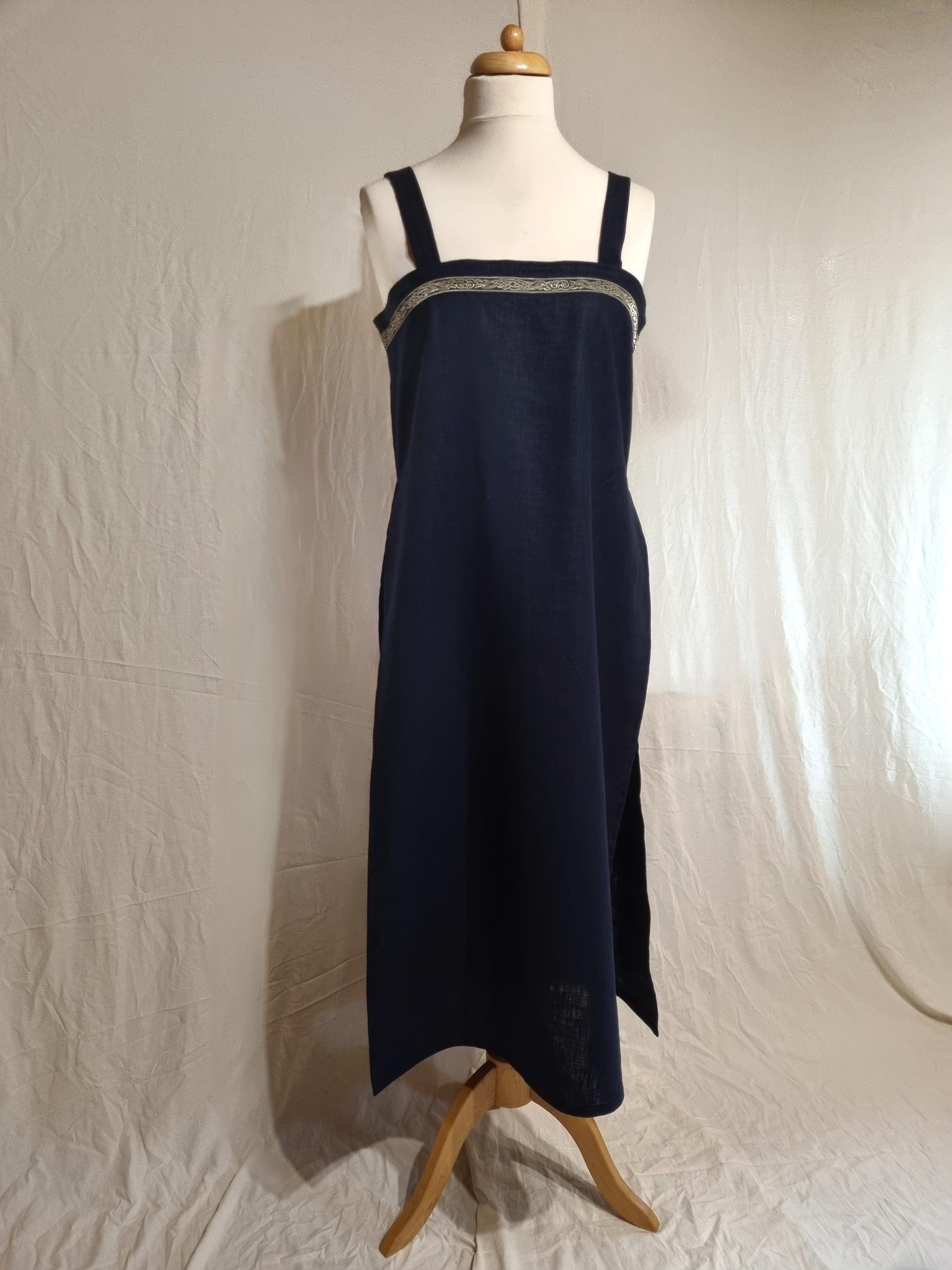 Viking Apron Dress Linen, Viking Costume, Medieval Dress, Wiki Apron ...