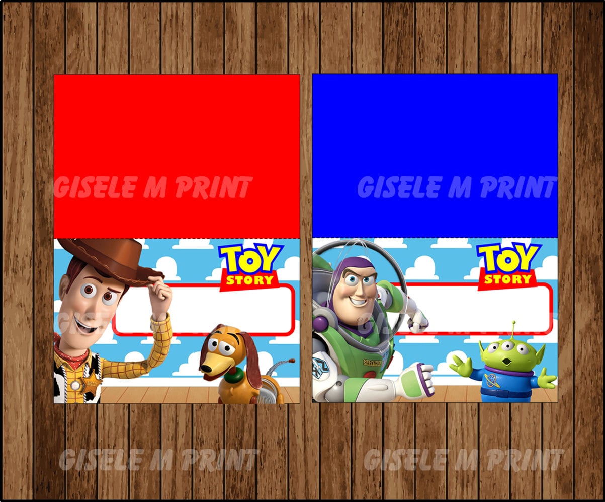 Toy Story Food Labels, Printable Toy Story Food Tent Cards, Toy Story ...