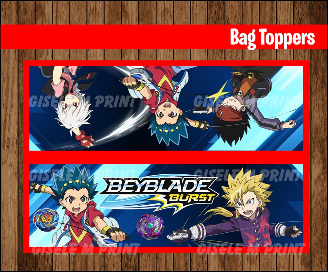 Beyblade Burst Bag Toppers, Printable Beyblade Burst Birthday Treat Bag ...