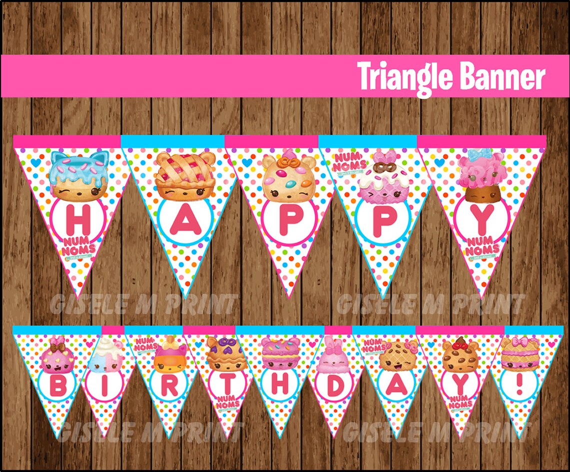 Num Noms Banner Printable Num Noms Triangle Banner Num Noms | Etsy