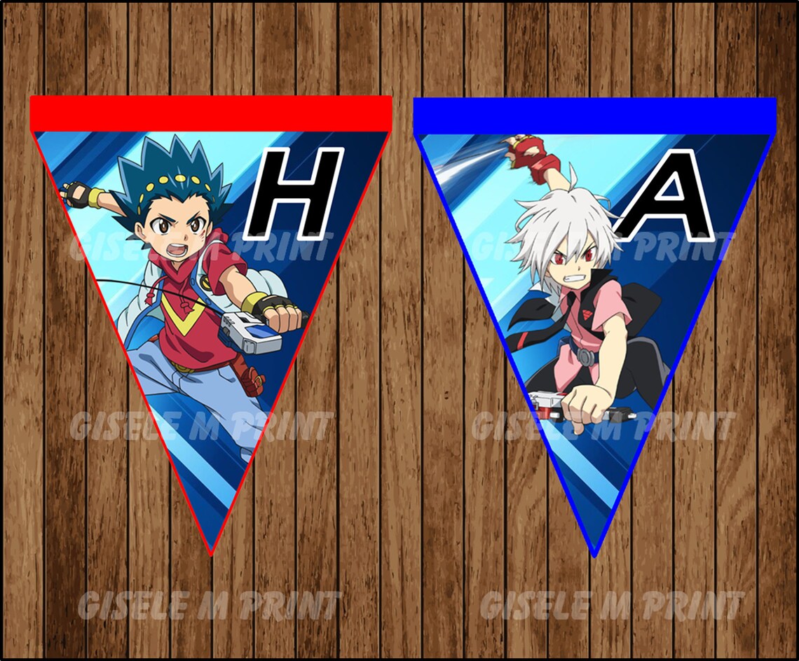 Beyblade Burst Birthday Banner Beyblade Burst Happy Birthday | Etsy