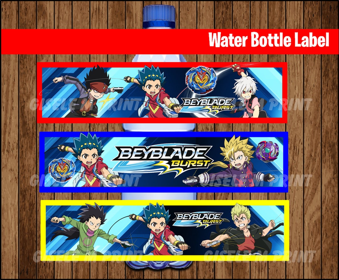Beyblade Burst Water Bottle Labels, Diy Beyblade Burst Water Bottle ...