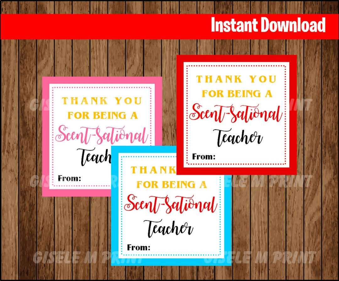 Teacher Candle Gift Tags Teacher Gift Tags Teacher - Etsy