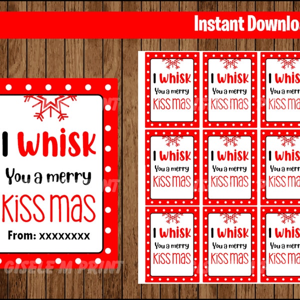 Whisk Merry Kissmas - Etsy