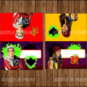 Descendants Food Labels, Printable Descendants Food Tent Cards ...