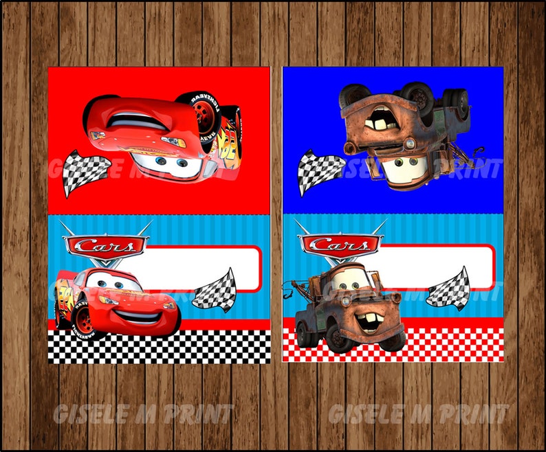 Cars Food Labels Printable Cars food tent cards Cars party | Etsy