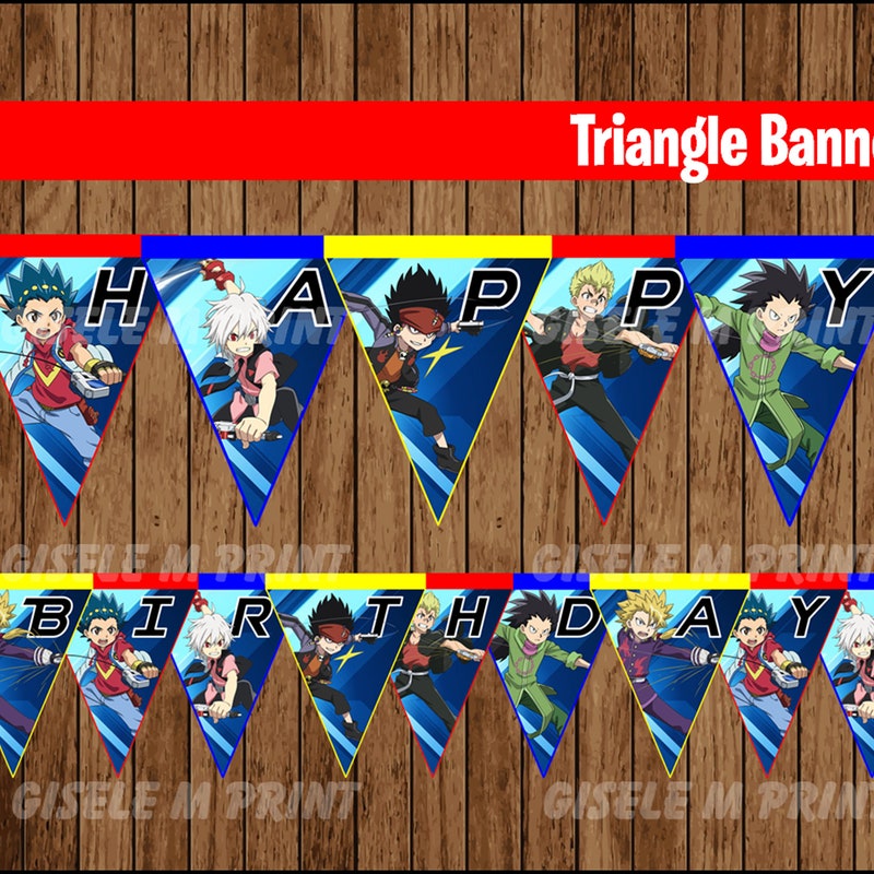 Beyblade Birthday Banner - Etsy