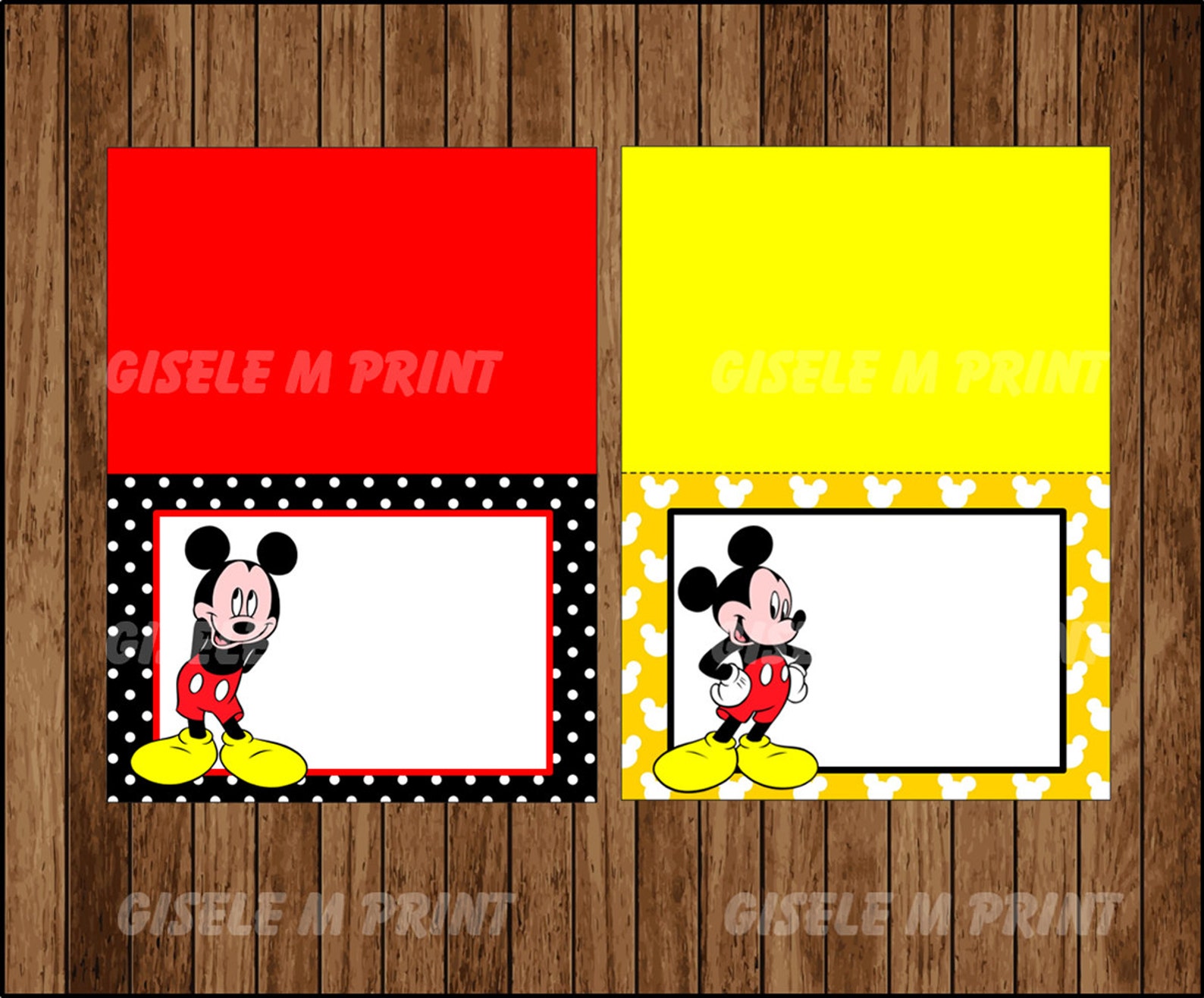 Mickey Mouse Food Labels, Printable Mickey Mouse Food Tent Cards ...