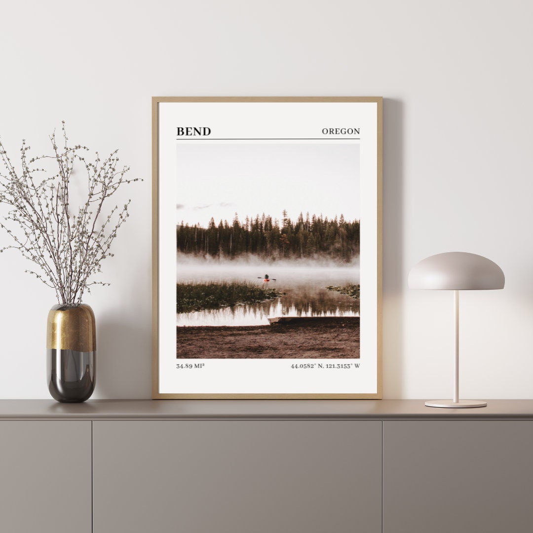 Bend Poster Download, Location Print, Oregon Travel Poster, Bend Travel ...