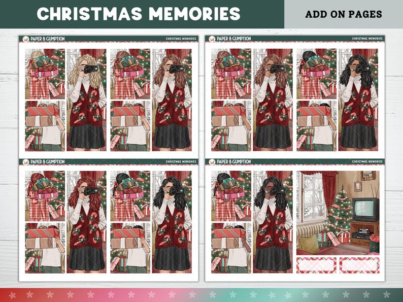 Christmas Printable Planner Stickers, Xmas Memories, December Weekly ...