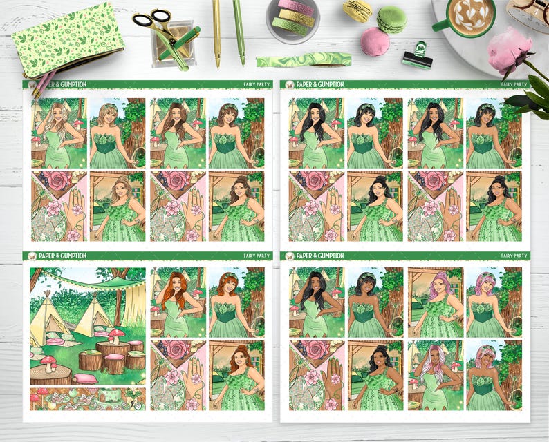 Printable Planner Stickers Fairy Party Weekly Sticker Kit Erin Condren ...