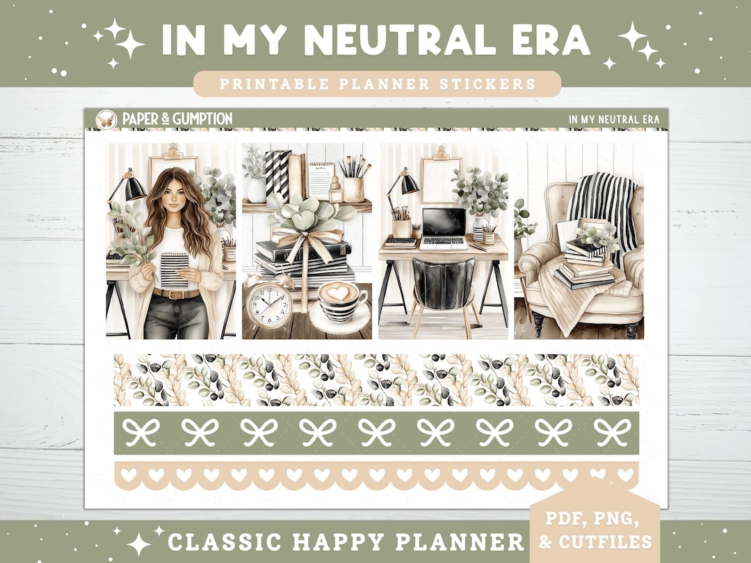 Printable Planner Stickers Weekly Sticker Kit Classic Happy Planner ...