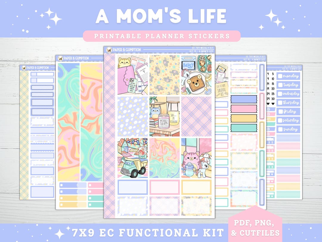Printable Planner Stickers Erin Condren 7x9 Ec Vertical Weekly Sticker ...