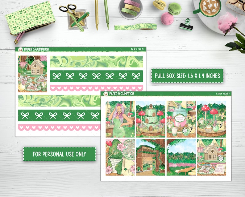 Printable Planner Stickers Fairy Party Weekly Sticker Kit Erin Condren ...