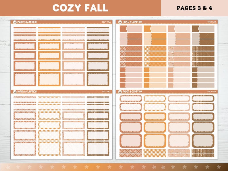 Printable Planner Stickers Cozy Fall Weekly Sticker Kit Classic Happy ...