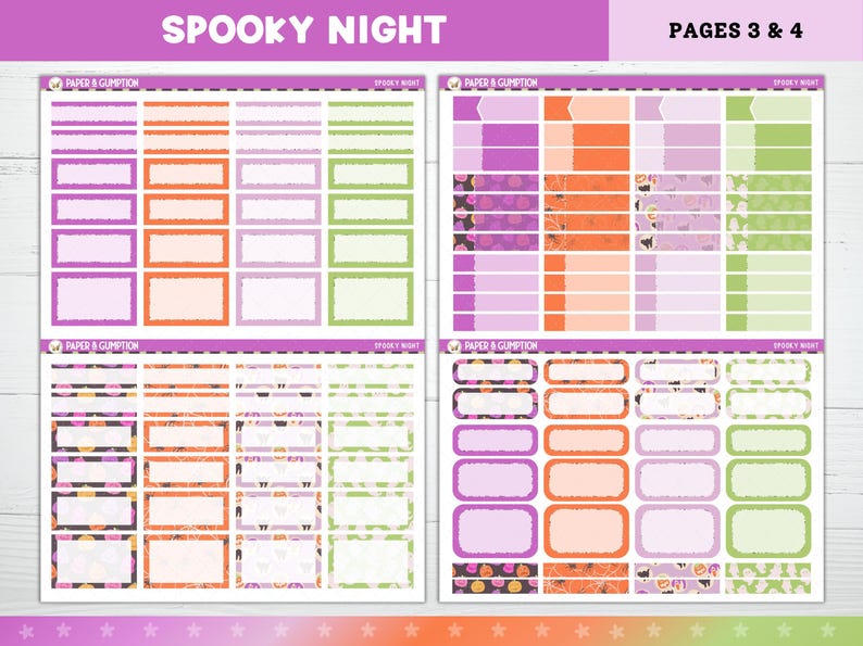Printable Planner Sticker Spooky Night Weekly Sticker Kit Erin Condren ...