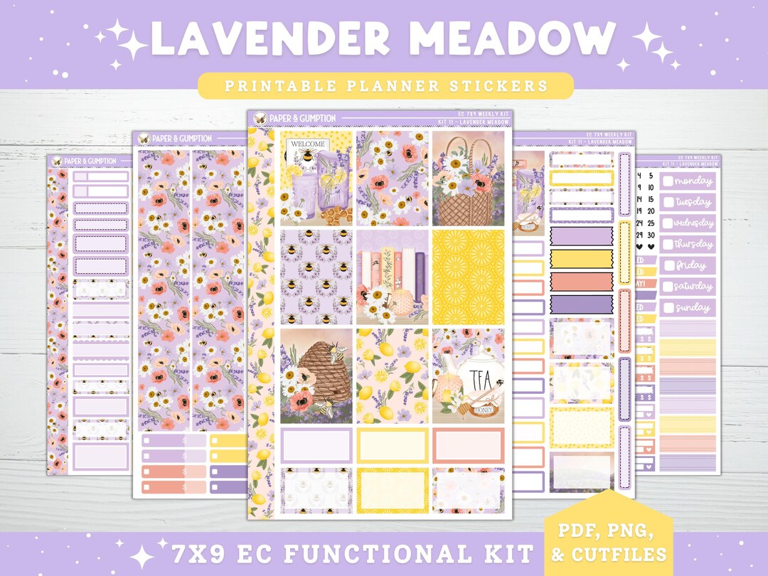 Printable Planner Stickers Erin Condren 7x9 Ec Vertical Weekly Sticker ...