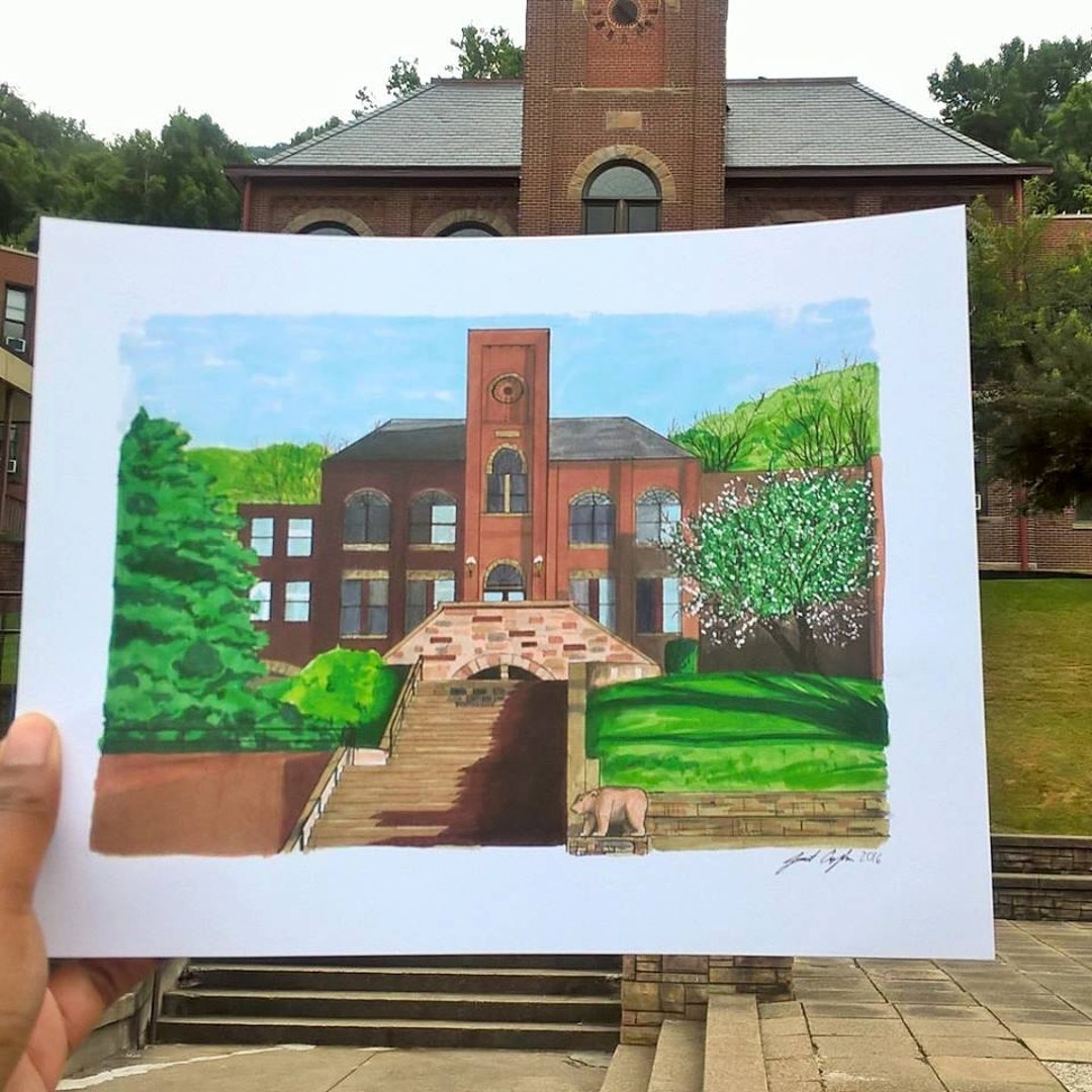 WVU Tech Old Main Commission Print - Etsy