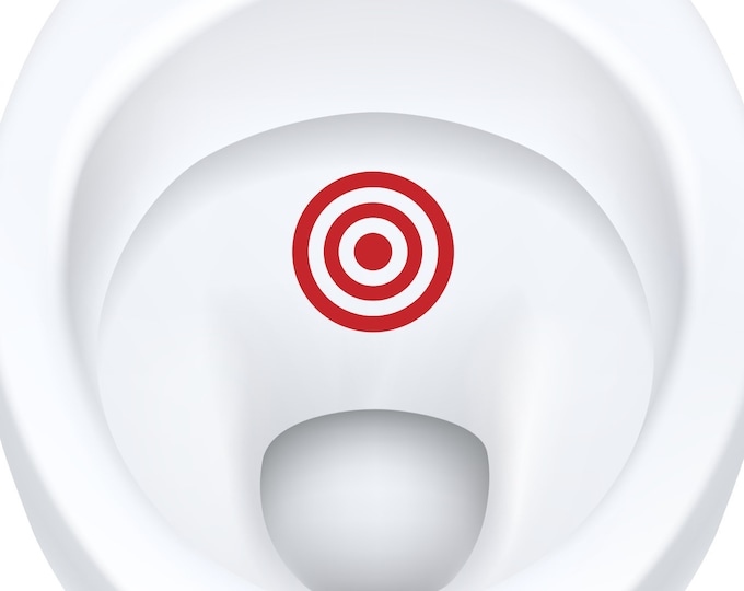 Toilet Target Aim Bullseye Potty Training Practice Vinyl Decal Sticker ...