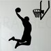 Basketball Player Wall Decal Vinyl Decal Sticker Basketball Decal Kids ...