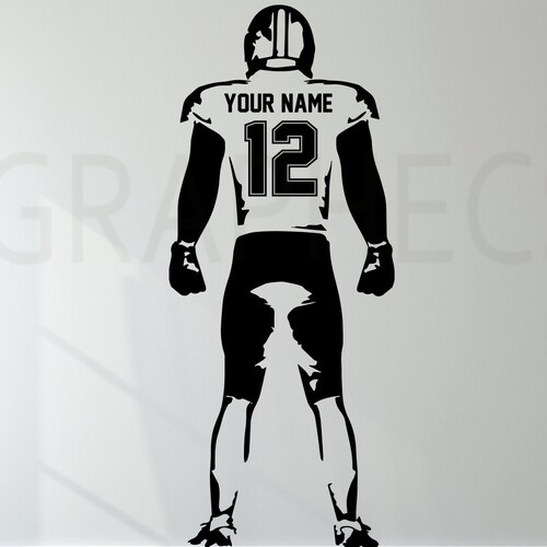 Personalized Football Decal Choose Your NAME and NUMBERS - Etsy