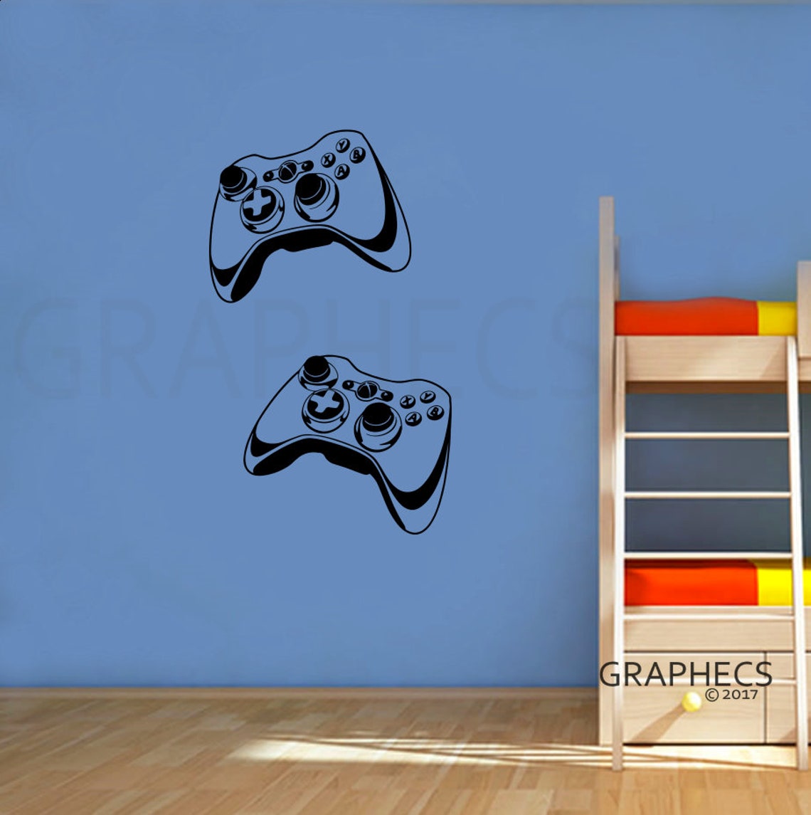 Video Game Joysticks Gaming Room 3D Vinyl Decal Sticker Kids - Etsy