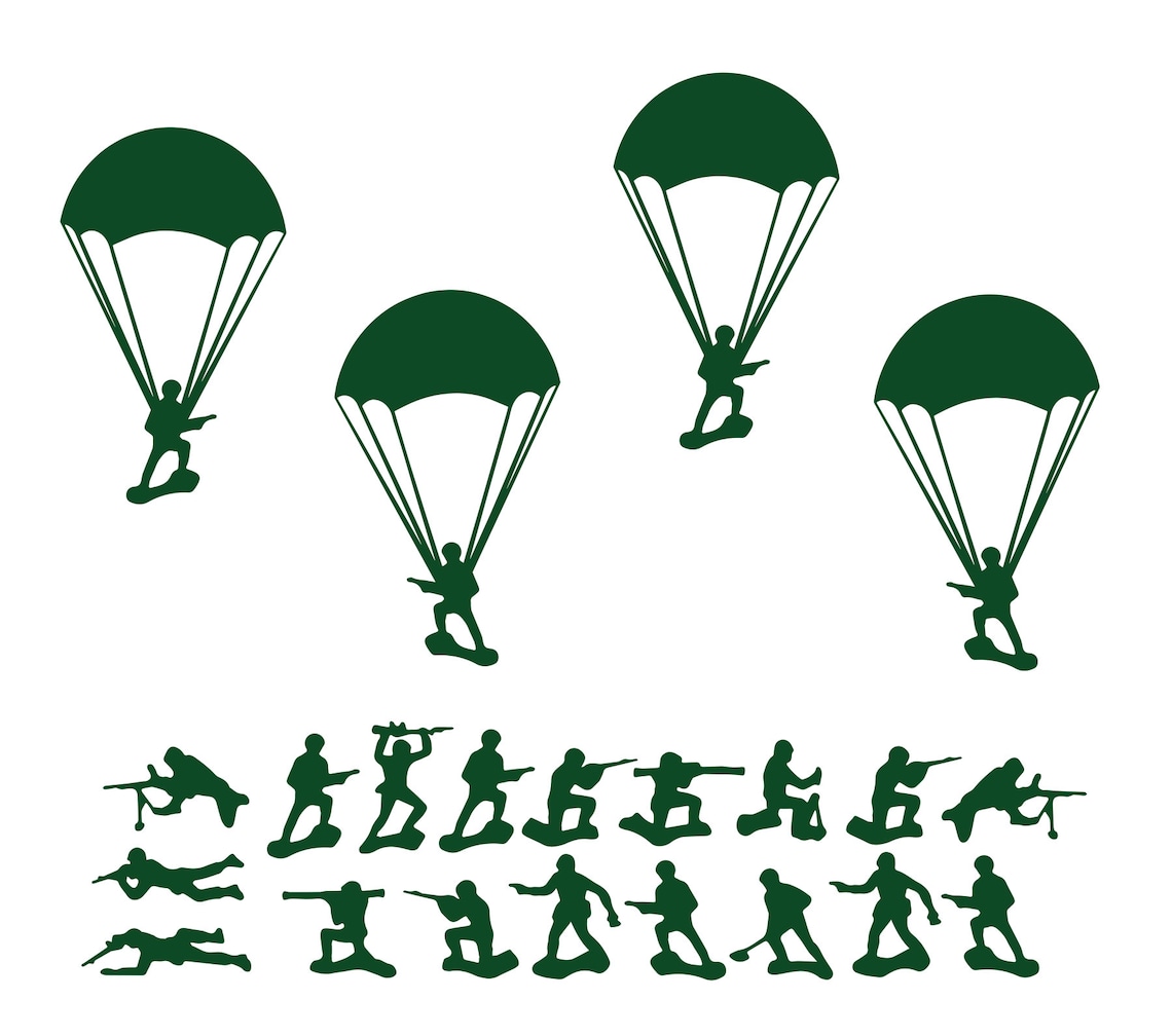 Toy Soldiers Parachute Wall Decal Vinyl Stickers Army Men Kids - Etsy
