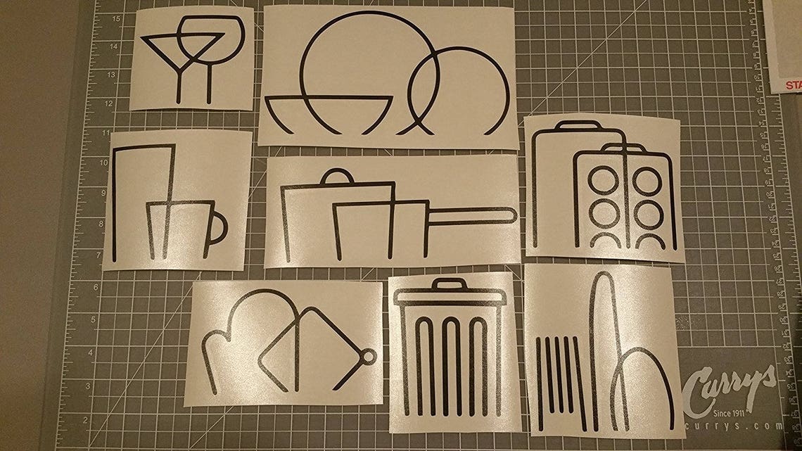 Kitchen Cabinet Decal Logo Vinyl Stickers Modern Cupboard | Etsy