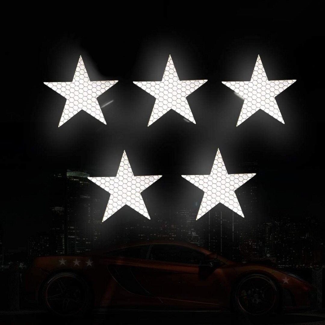 Reflective Star Decal Set 6 Pcs, Bicycle Stickers, Reflector Helmet ...