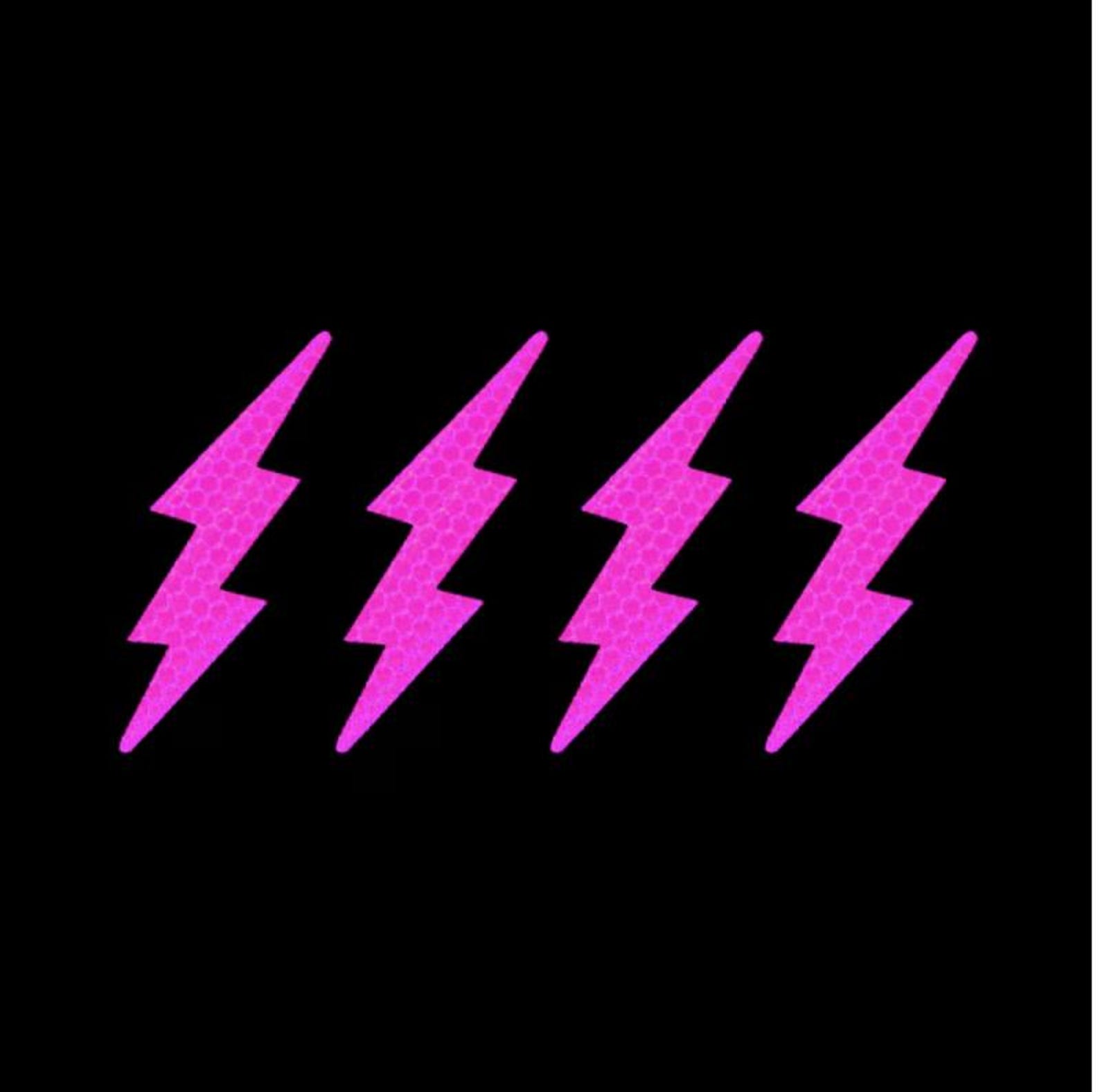 Reflective Lightning Bolt Decal Set 4 Pcs, Bicycle Stickers, Reflector ...
