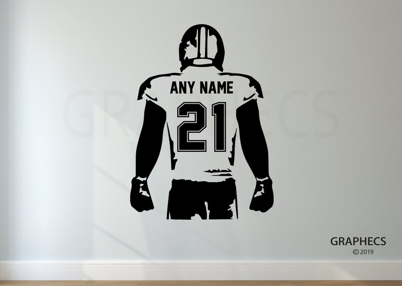 Personalized Football Decal Choose Your NAME and NUMBERS - Etsy