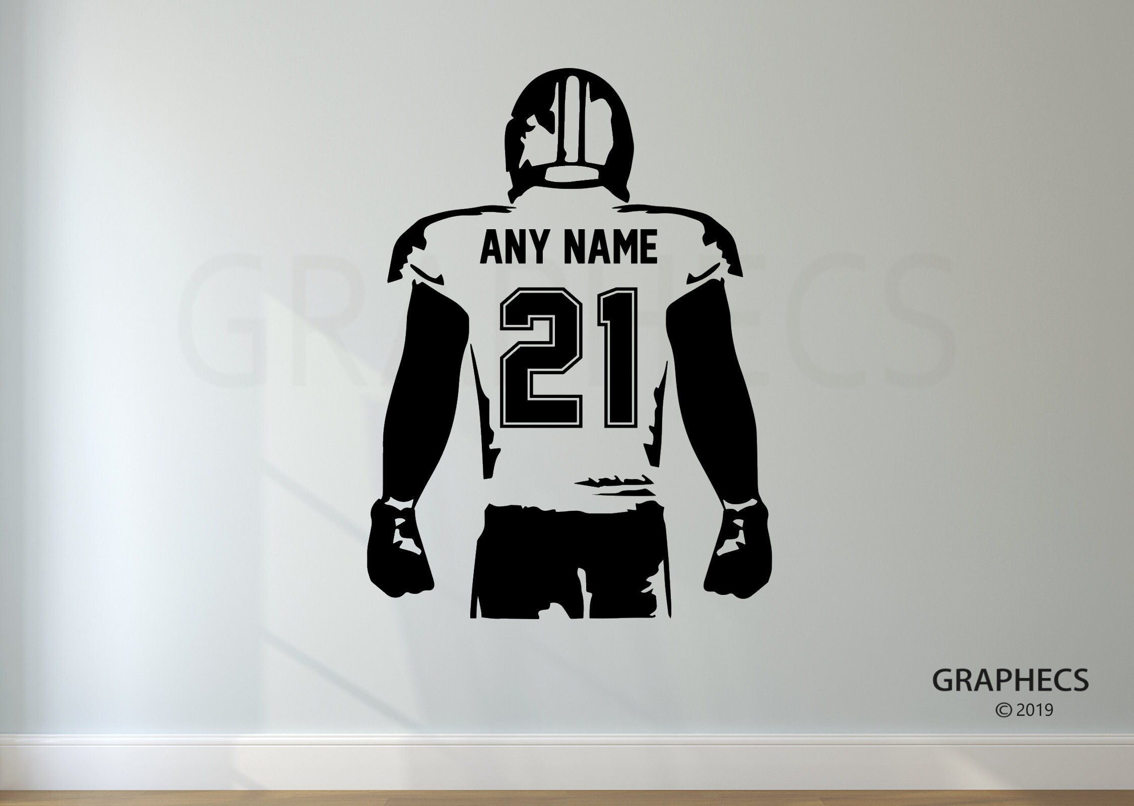Personalized Football Decal Choose Your NAME and NUMBERS - Etsy